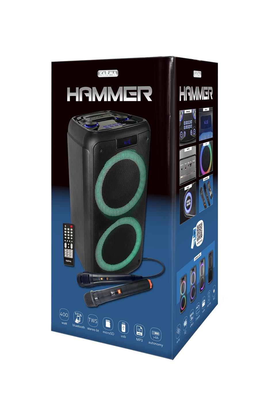 KARMA ITALIANA Srl Amplified speakers - HAMMER Rechargable speaker with ...
