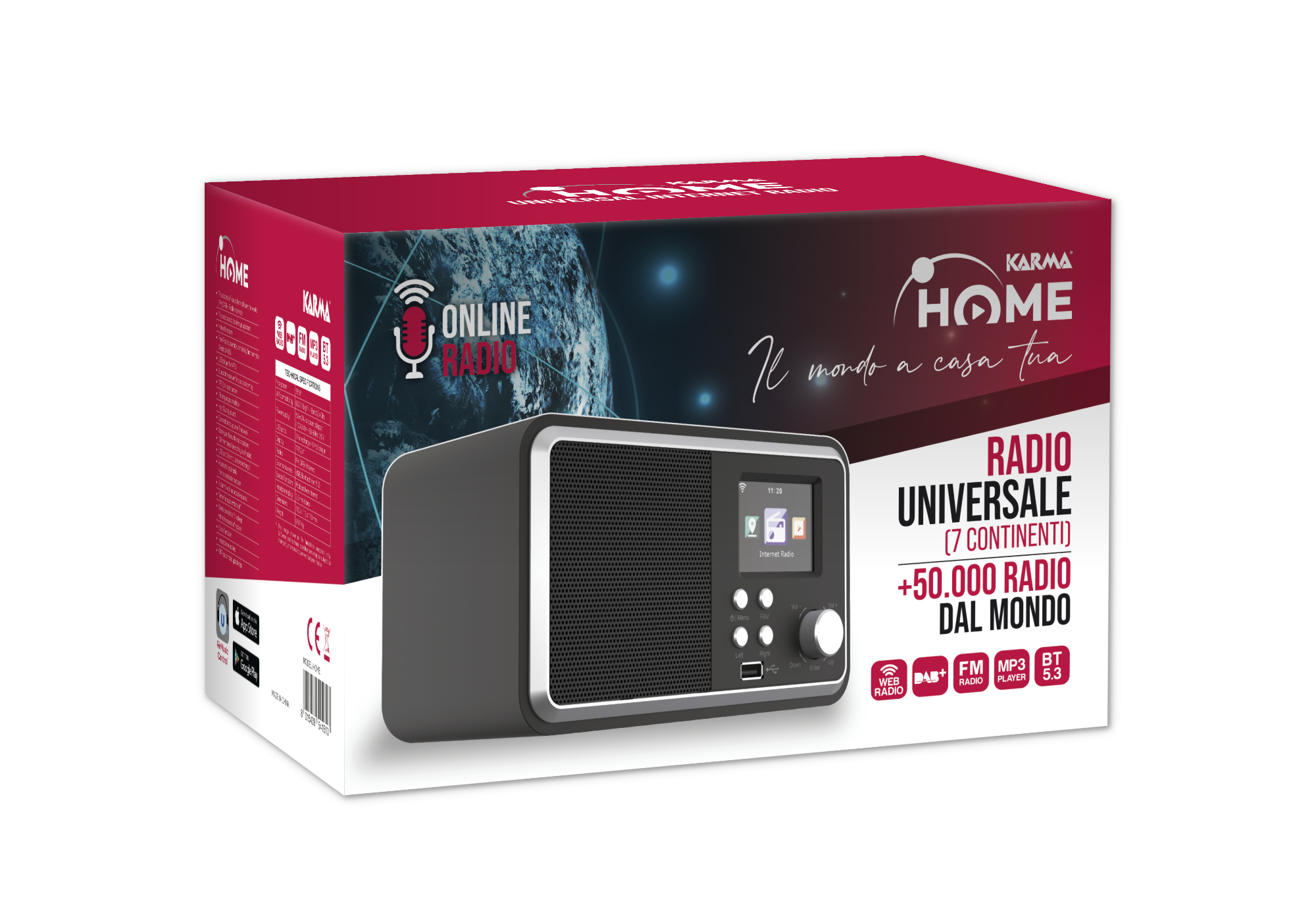 KARMA ITALIANA Srl Diffusori Bluetooth - HOME Radio internet e DAB