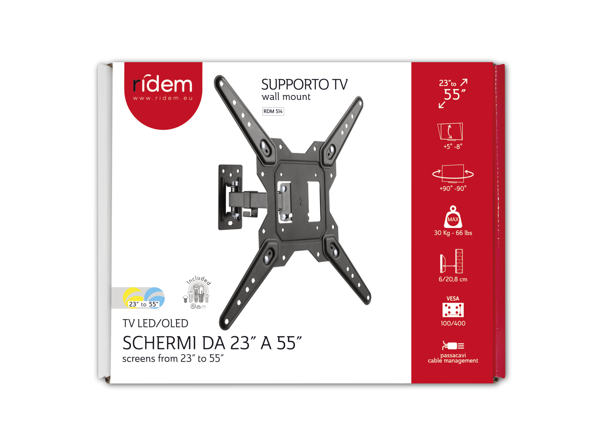 KARMA ITALIANA Srl LCD-Plasma brackets - RDM S14 23" - 55" TV wall mount