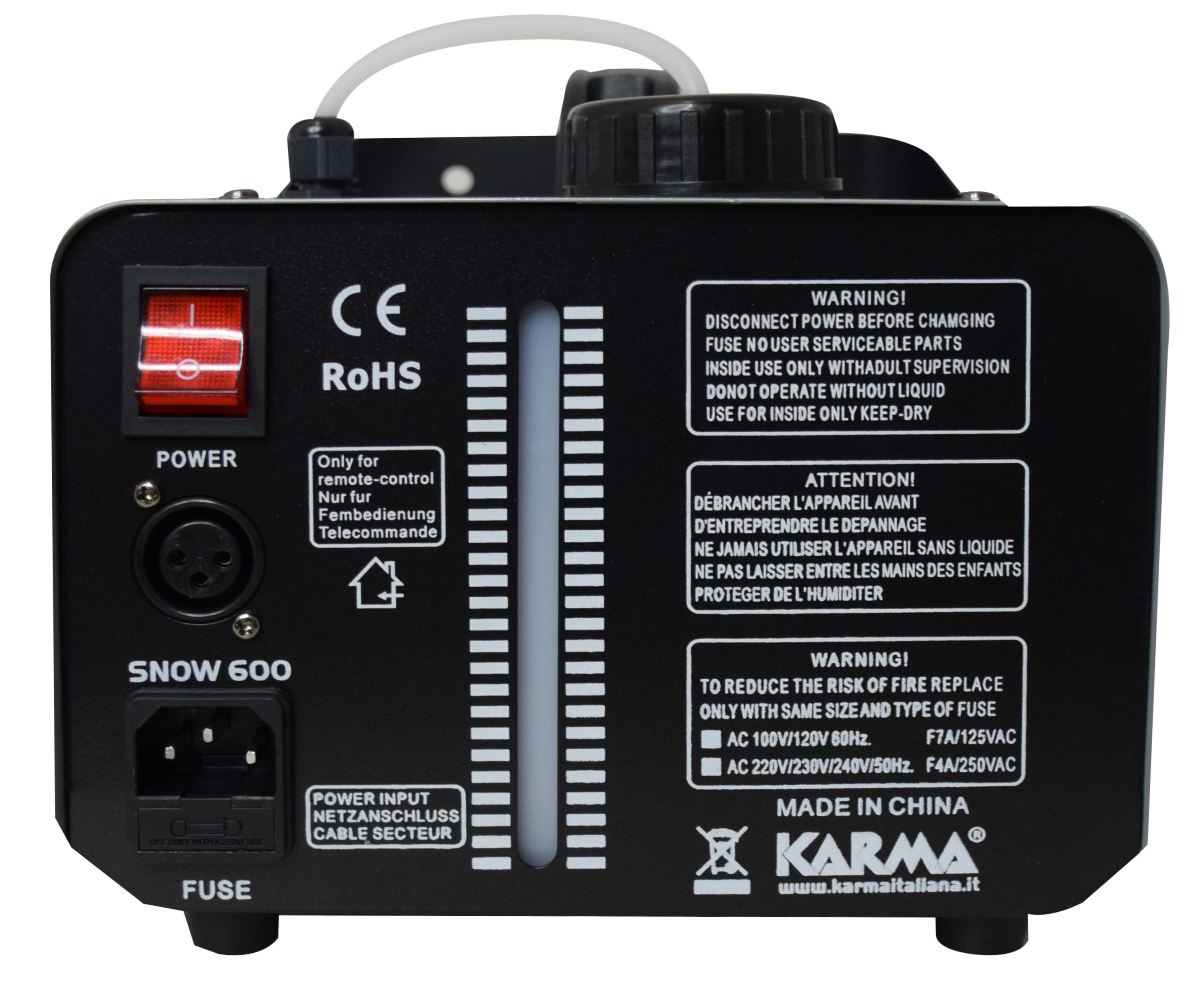 KARMA ITALIANA Srl Snow machine - SNOW 600 Macchina della neve 600W